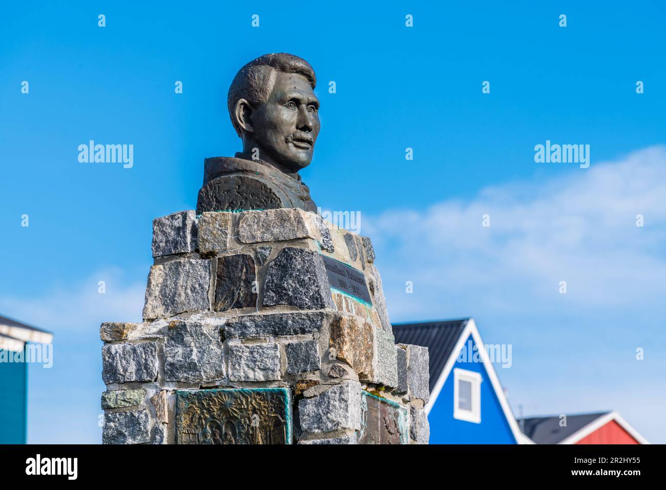 Monument to Jonathan Petersen in front of the Church of the Redeemer ...