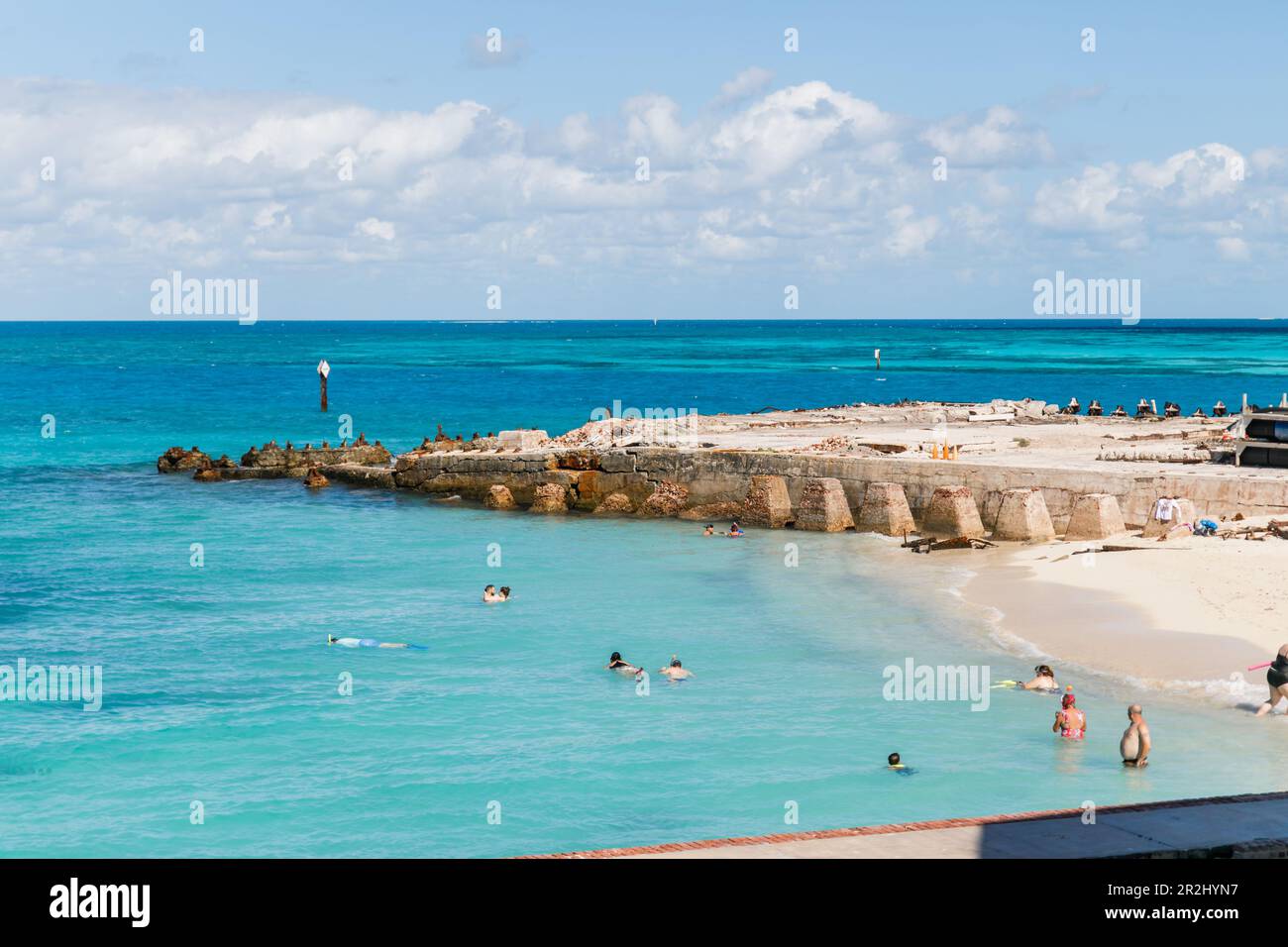 Bay on Dry Tortuga for swimming and snorkeling, Florida, USA Stock ...