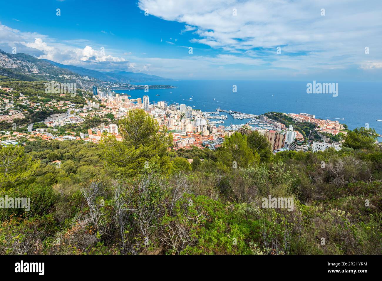 View of the Principality of Monaco and the Côte d'Azur, Principality of ...