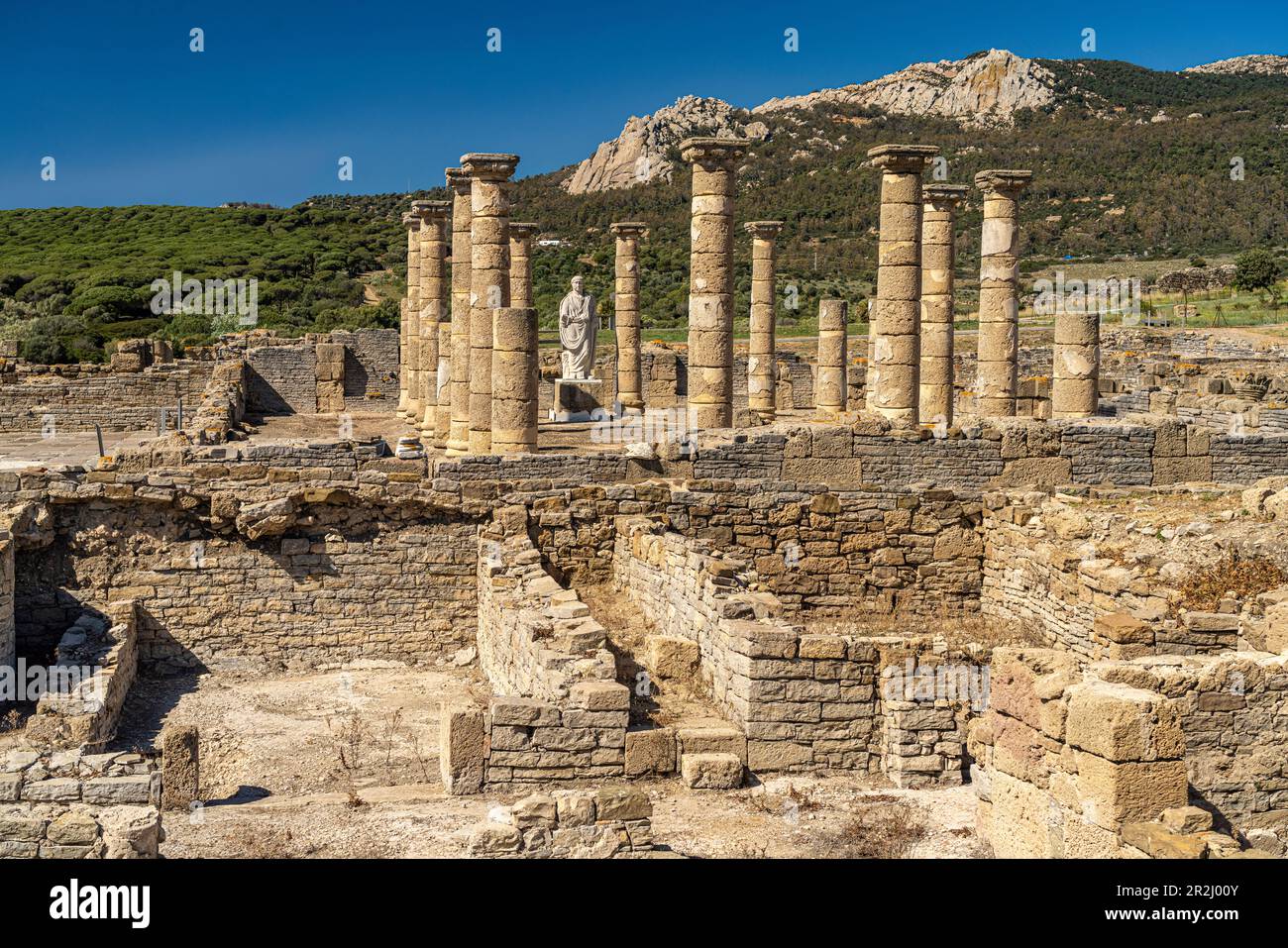 Trajan Statue and Basilica of the Roman Ruins of Baelo Claudia in ...