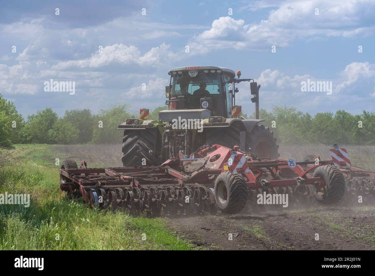 May 19, 2023, Kherson region, Ukraine: Recently de-mined field is ...