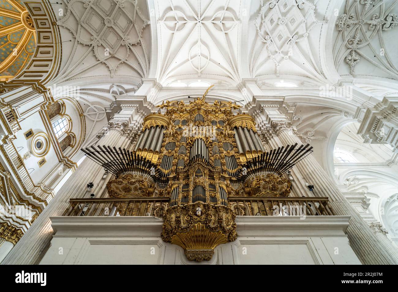 Organ in the interior of the Cathedral of Santa María de la Encarnación ...