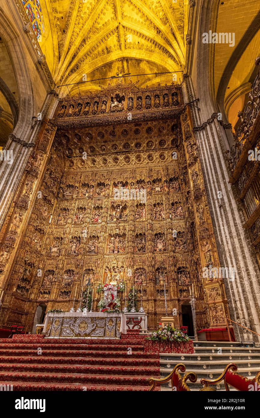 Seville Cathedral Interior, UNESCO World Heritage Site, Seville ...