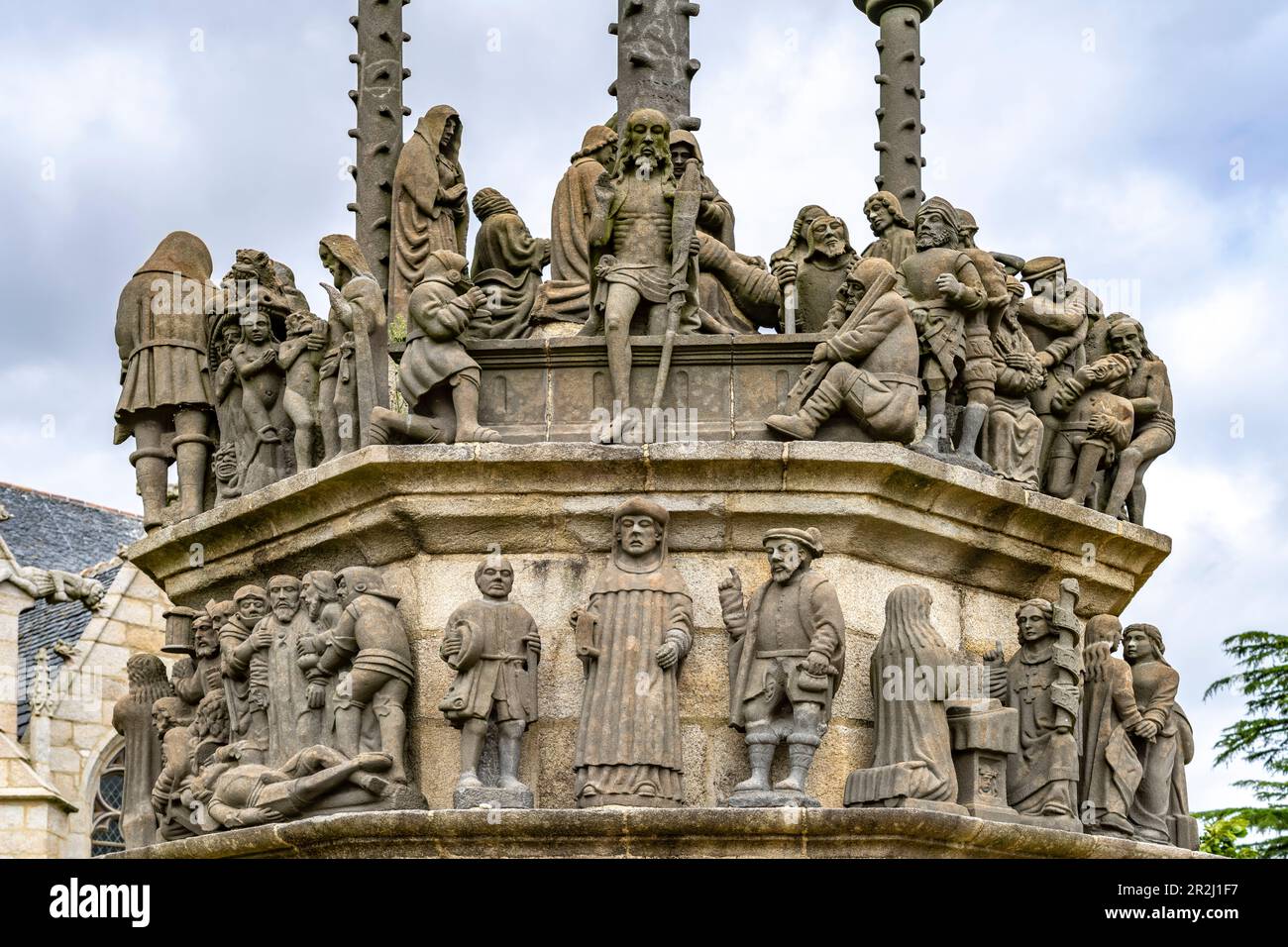 Figures of Calvaire in the Walled Parish of Plougonven, Brittany ...