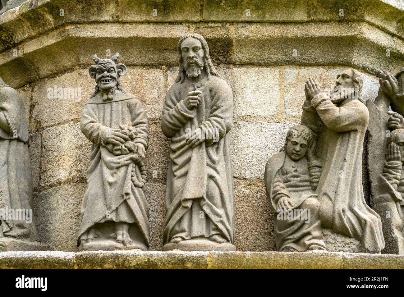 Figures of Calvaire in the Walled Parish of Plougonven, Brittany ...