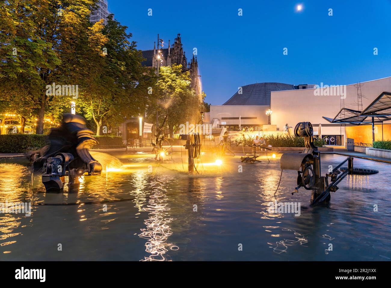 The Fasnachts-Brunnen or Tinguely-Brunnen on the Theaterplatz in Basel ...