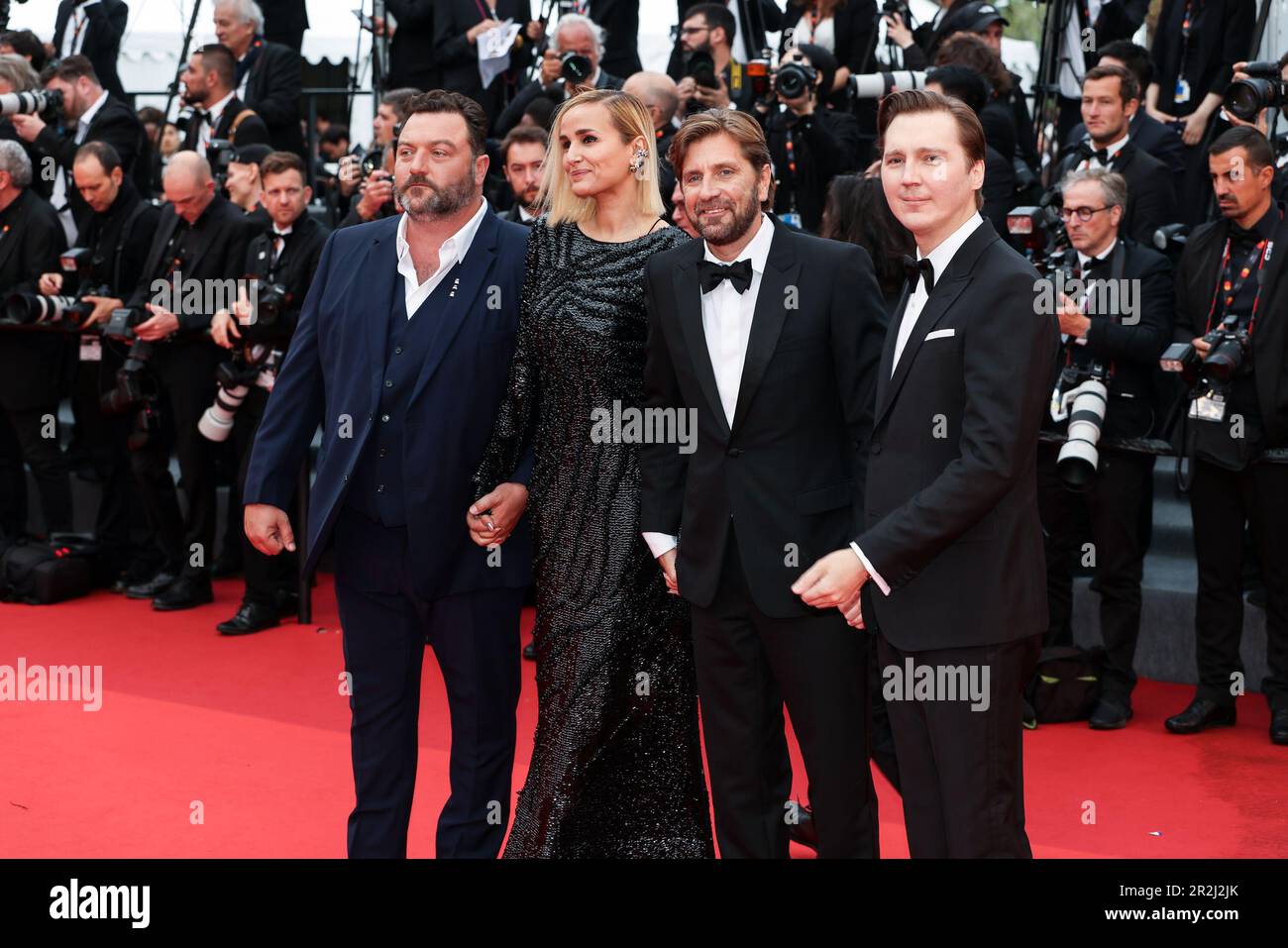 Cannes, France. 19th May, 2023. CANNES - MAY 19: Members of the Jury Denis Ménochet, Julia ...