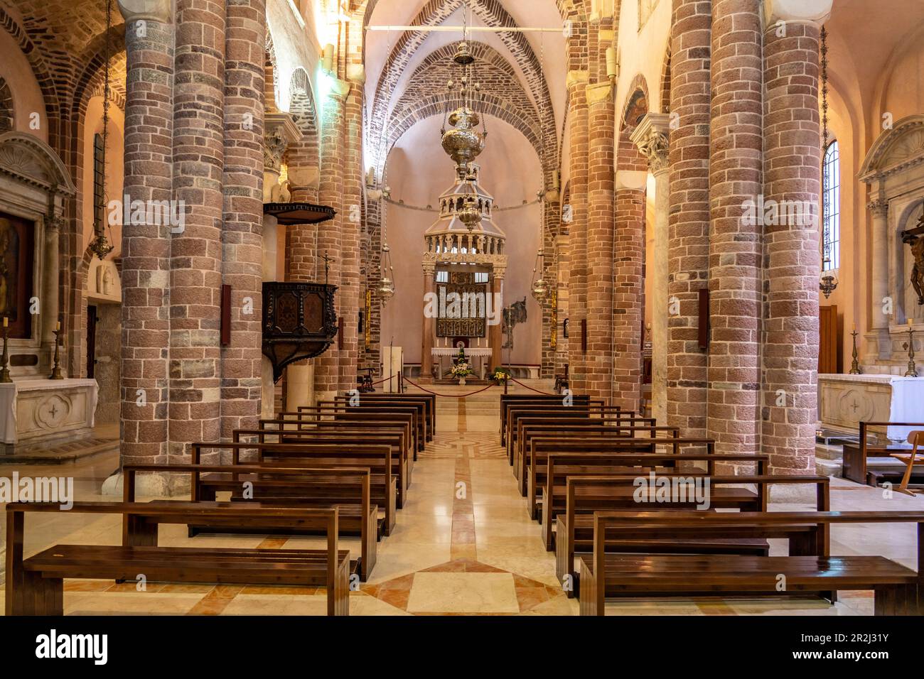 Interior of Saint Tryphon Cathedral in Kotor, Montenegro, Europe Stock ...