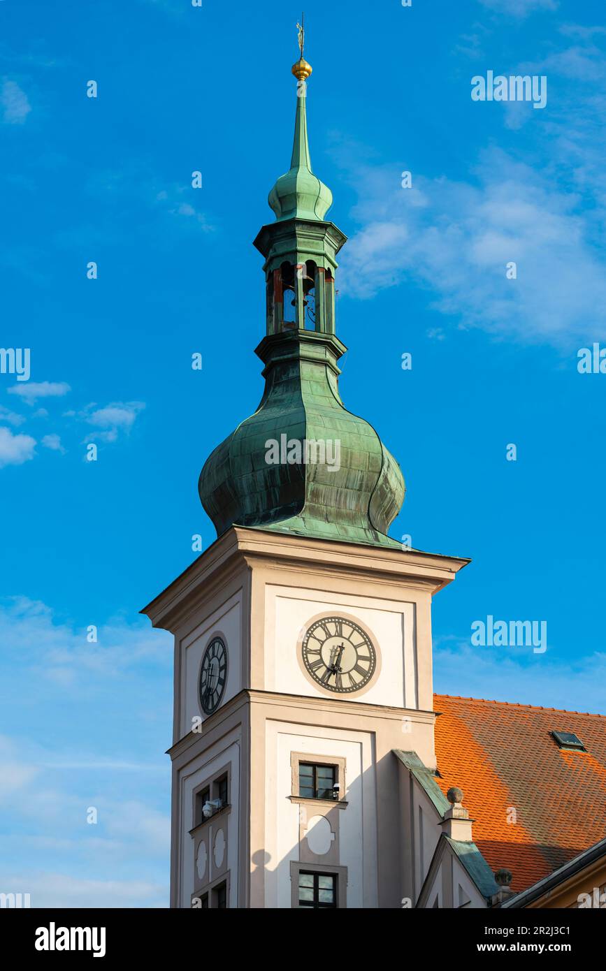 Detail of tower of Town Hall, Marketplace Square (TG Masaryk Square ...