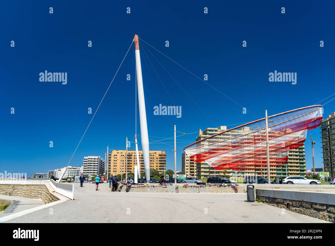 Sculpture She Changes by artist Janet Echelman on the Matosinhos ...