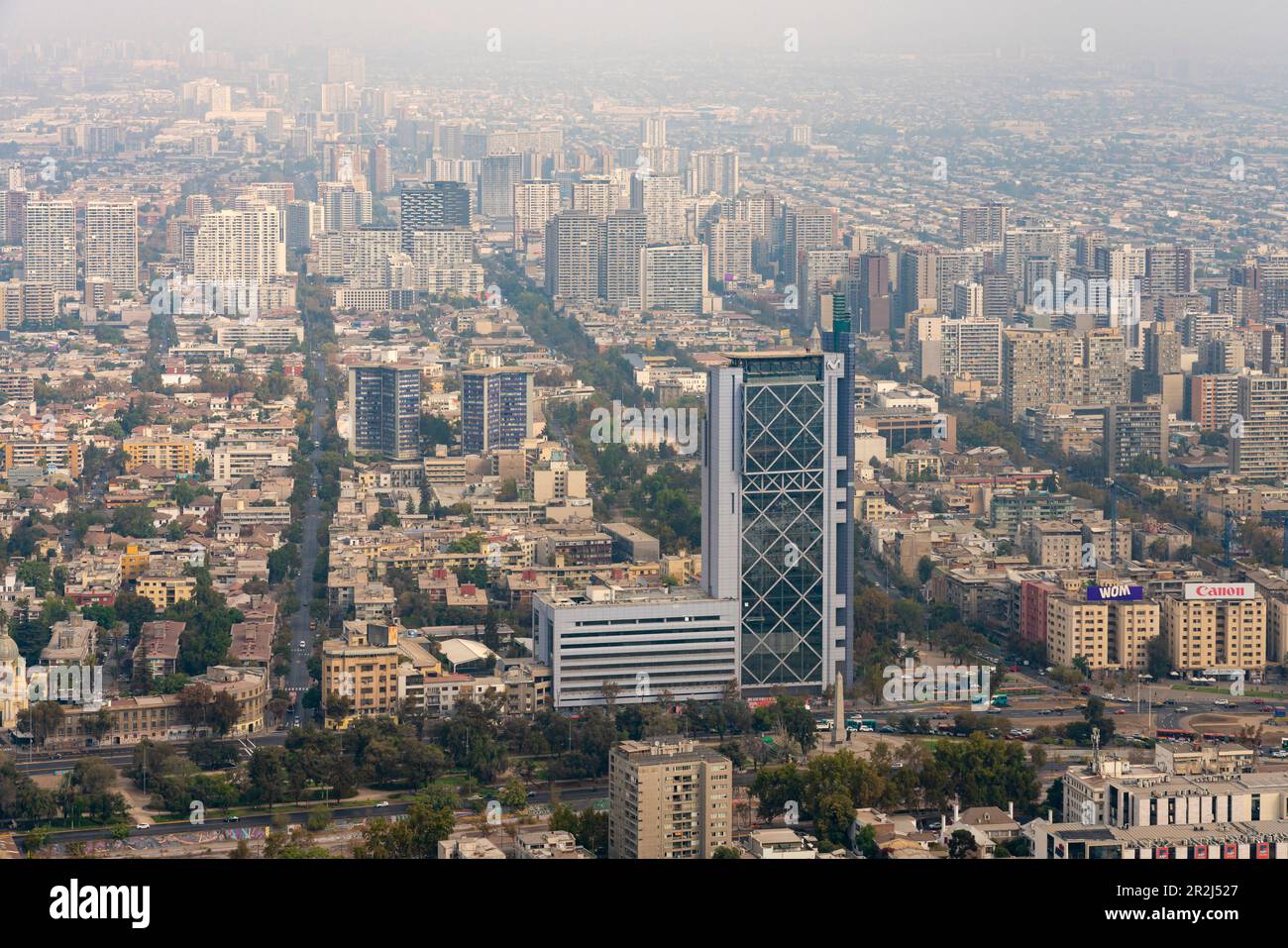 Movistar building and Telefonica Tower, Providencia, Santiago, Santiago ...