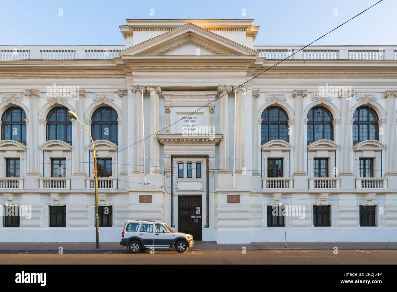 Facade of Santiago Severin public library, Valparaiso, Valparaiso ...