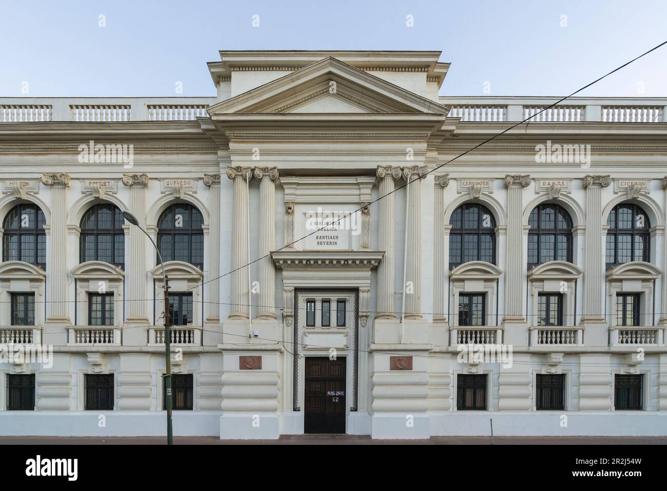 Facade of Santiago Severin public library, Valparaiso, Valparaiso ...