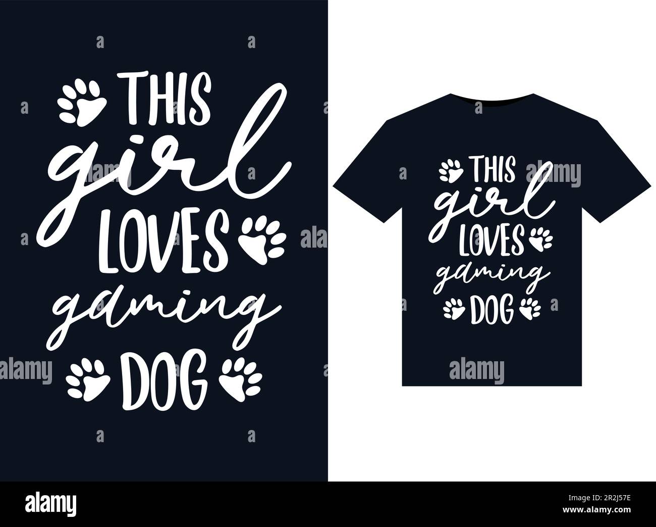 Girl loves her dog Stock Vector Images - Alamy