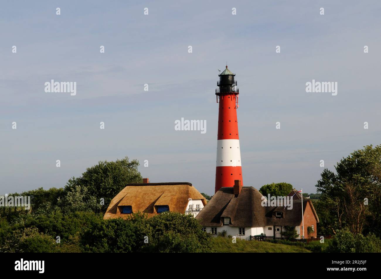 Lighthouse on the island of Pellworm, Pension beacon, North Friesland ...