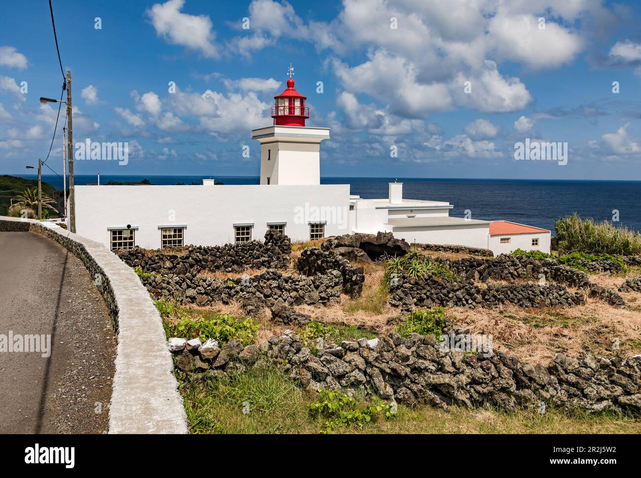 The picturesque lighthouse on the south coast of the Portuguese island ...