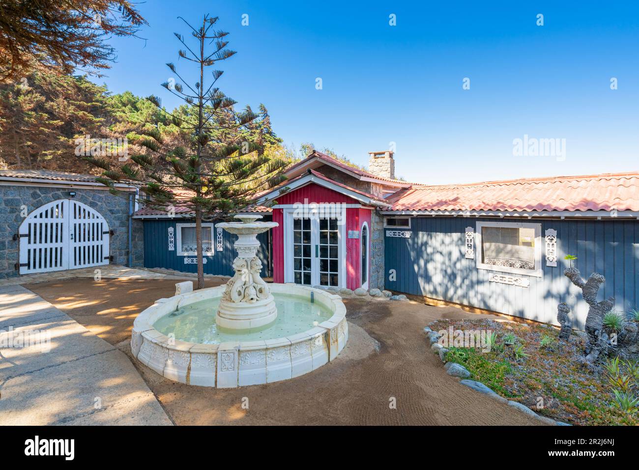 Exterior of Pablo Neruda Museum, Isla Negra, Chile, South America Stock ...
