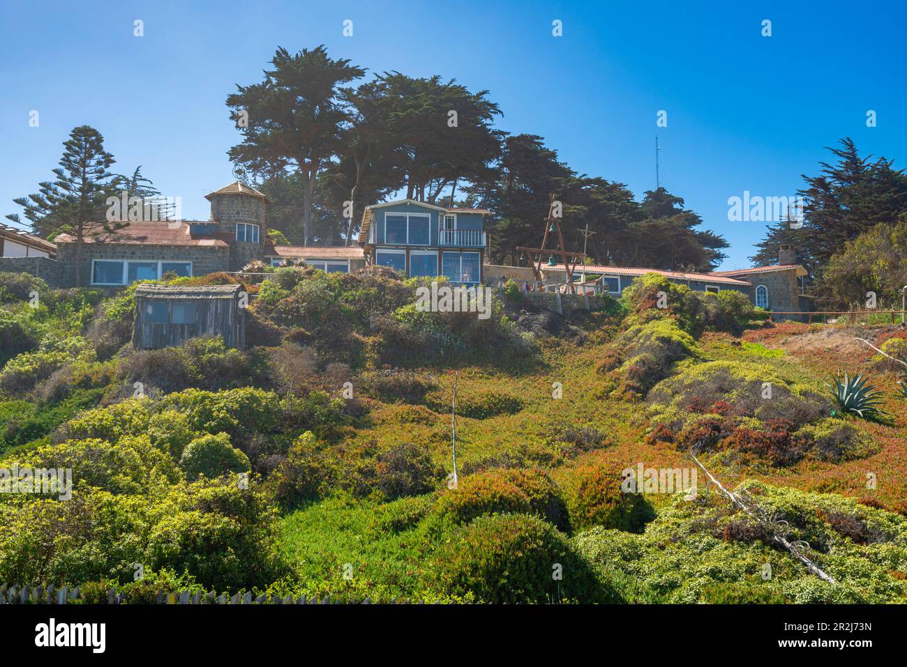 Exterior of Pablo Neruda Museum, Isla Negra, Chile, South America Stock ...