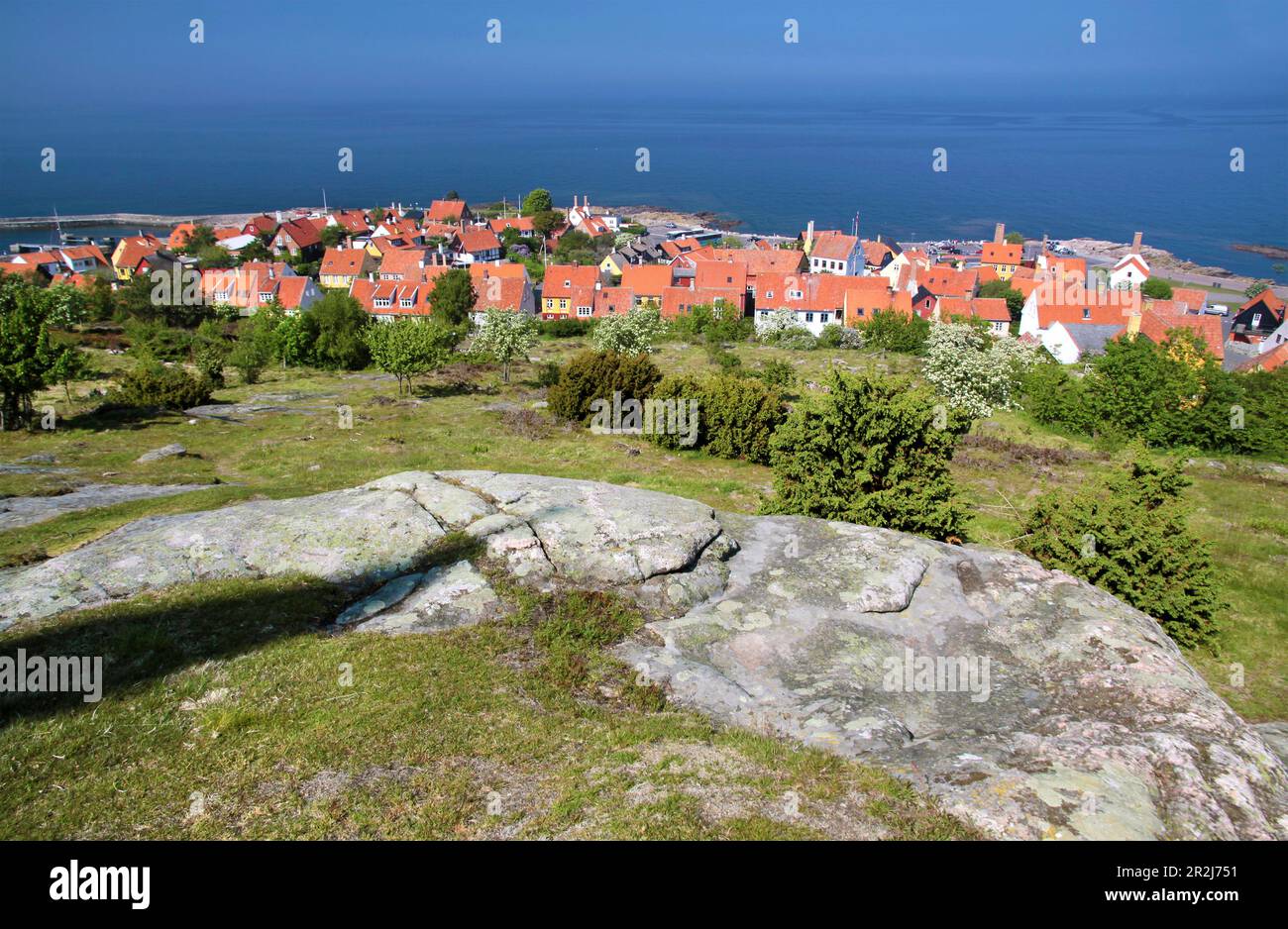 View of Gudhjem on Bornholm, Denmark Stock Photo - Alamy