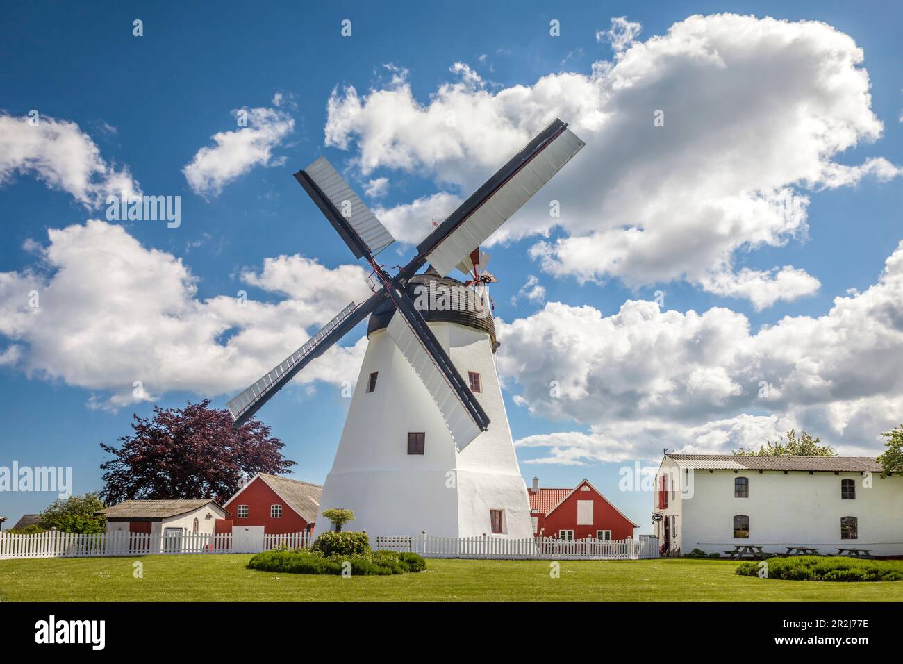 Windmill Arsdale Molle on Bornholm, Denmark Stock Photo - Alamy