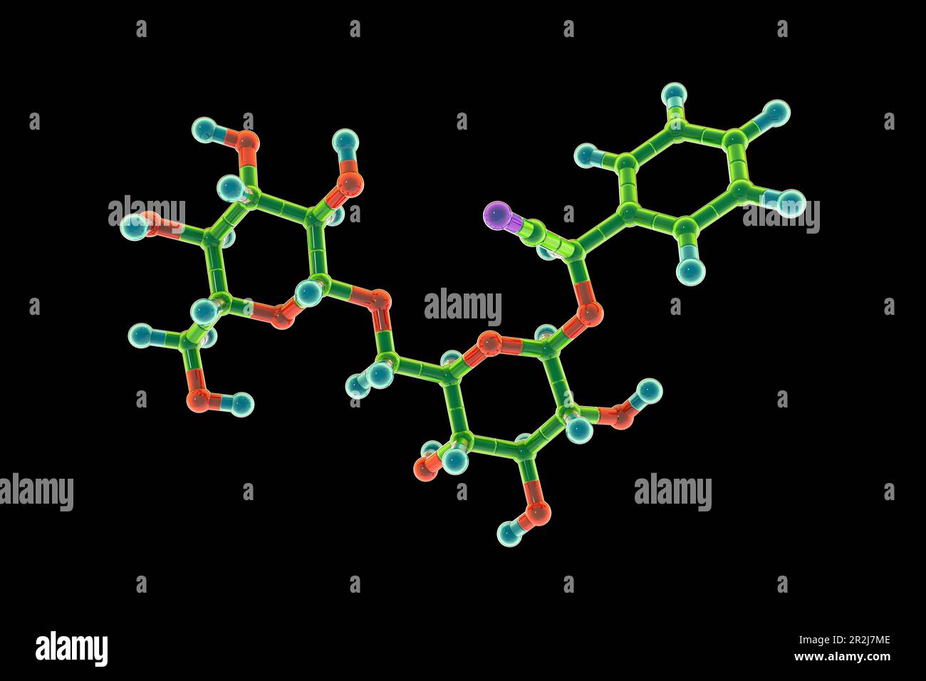 Molecular model of amygdalin, illustration Stock Photo - Alamy