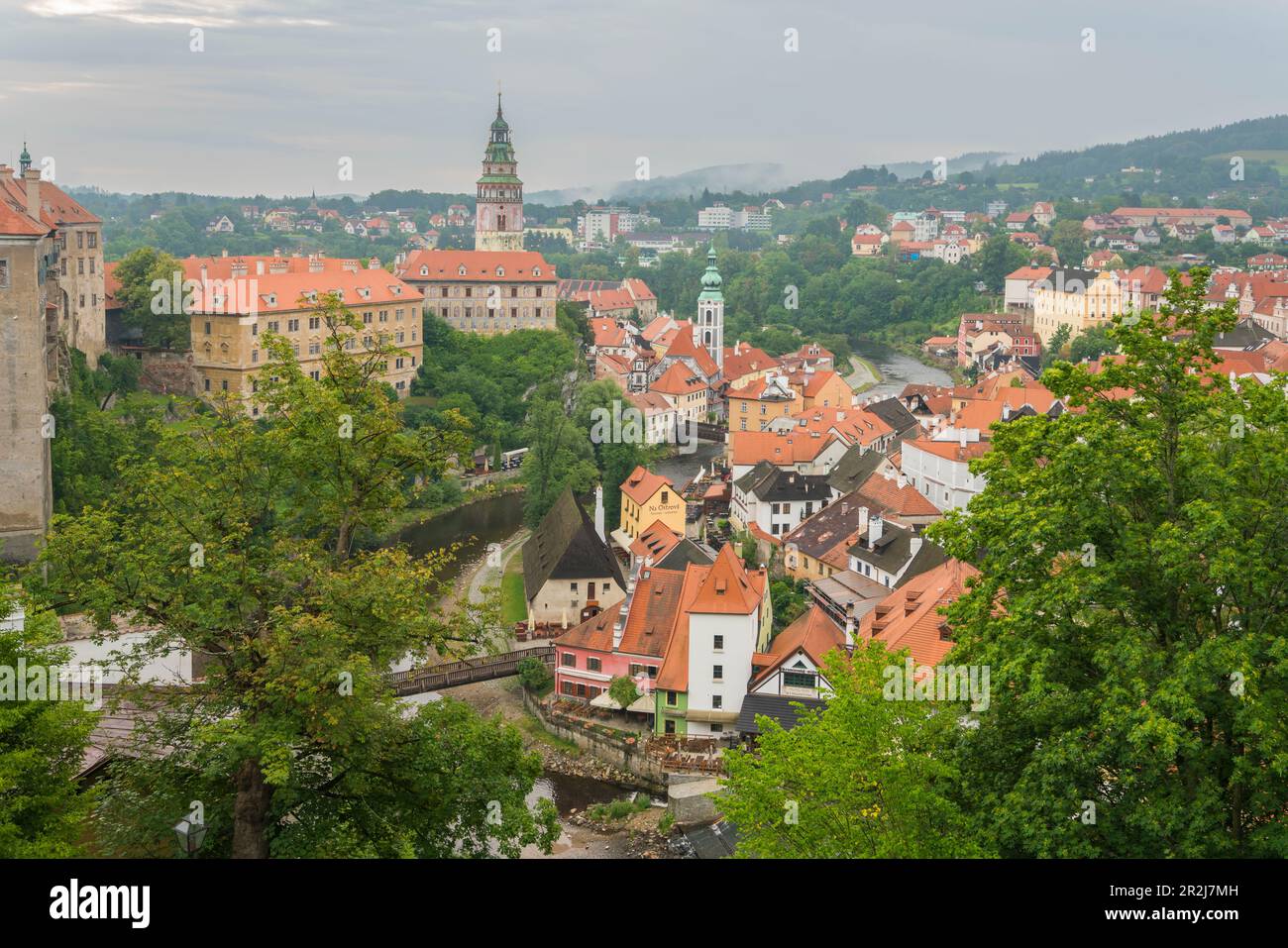 Historic town of Cesky Krumlov and Cesky Krumlov Castle Tower, UNESCO ...