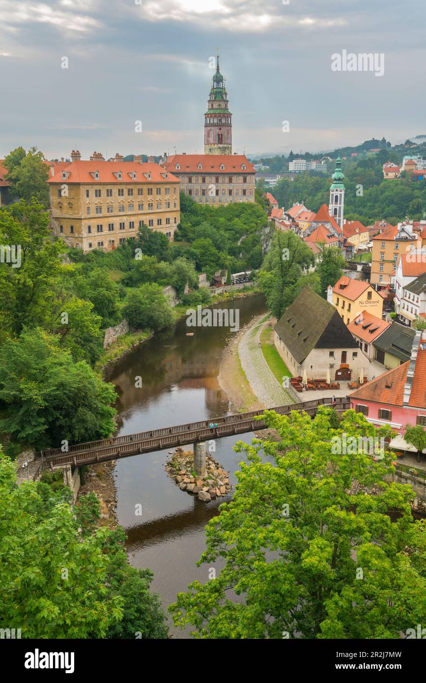Historic town of Cesky Krumlov and Cesky Krumlov Castle Tower, UNESCO ...