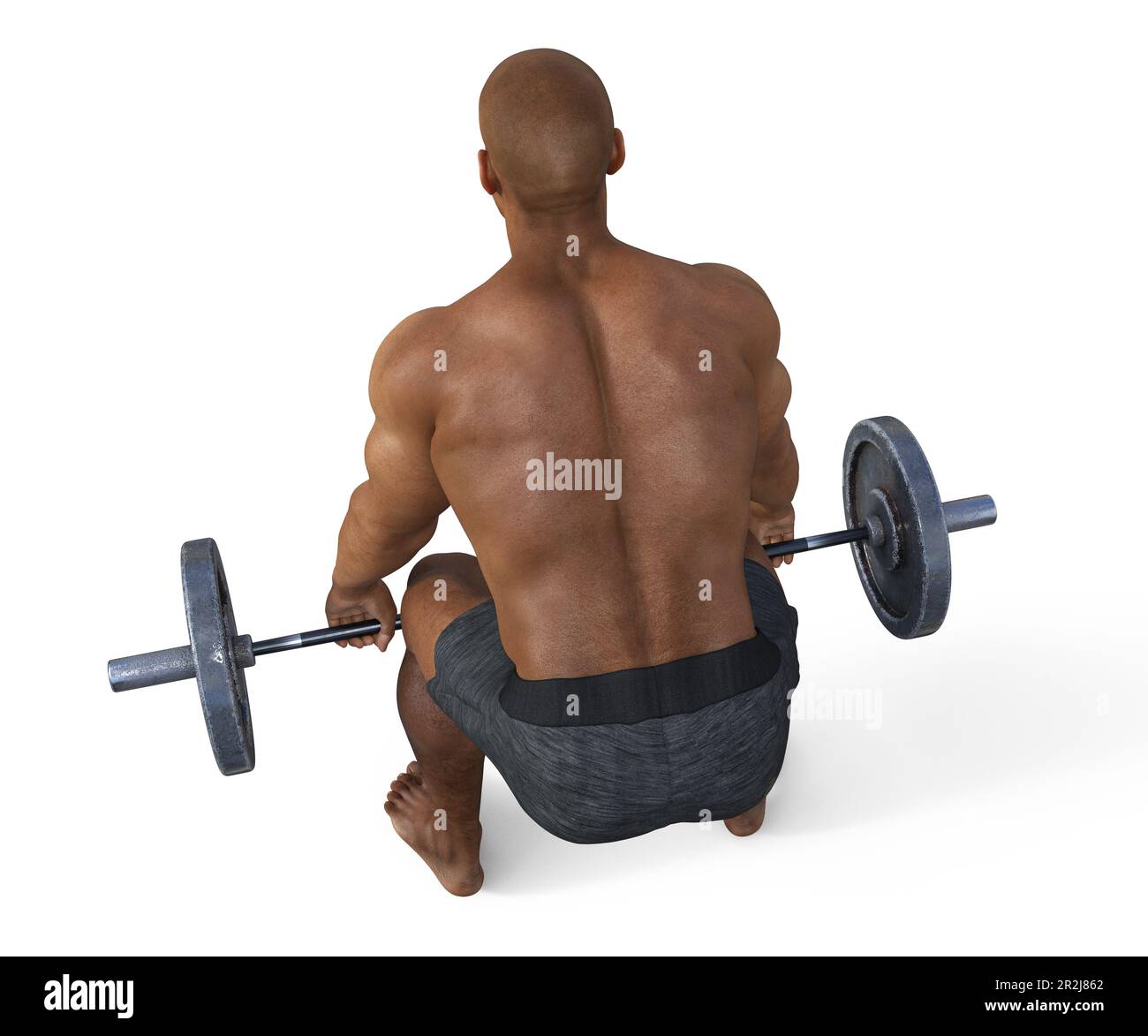 Man lifting a barbell, illustration Stock Photo - Alamy