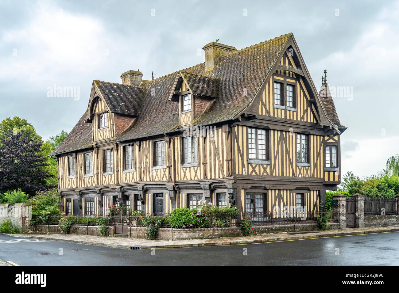 Half-timbered house in one of the most beautiful villages in France ...