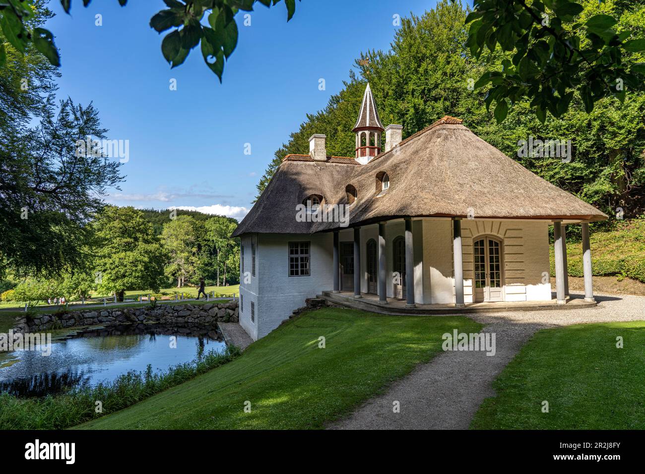Cottage Liselund Castle, Mon Island, Denmark, Europe Stock Photo - Alamy