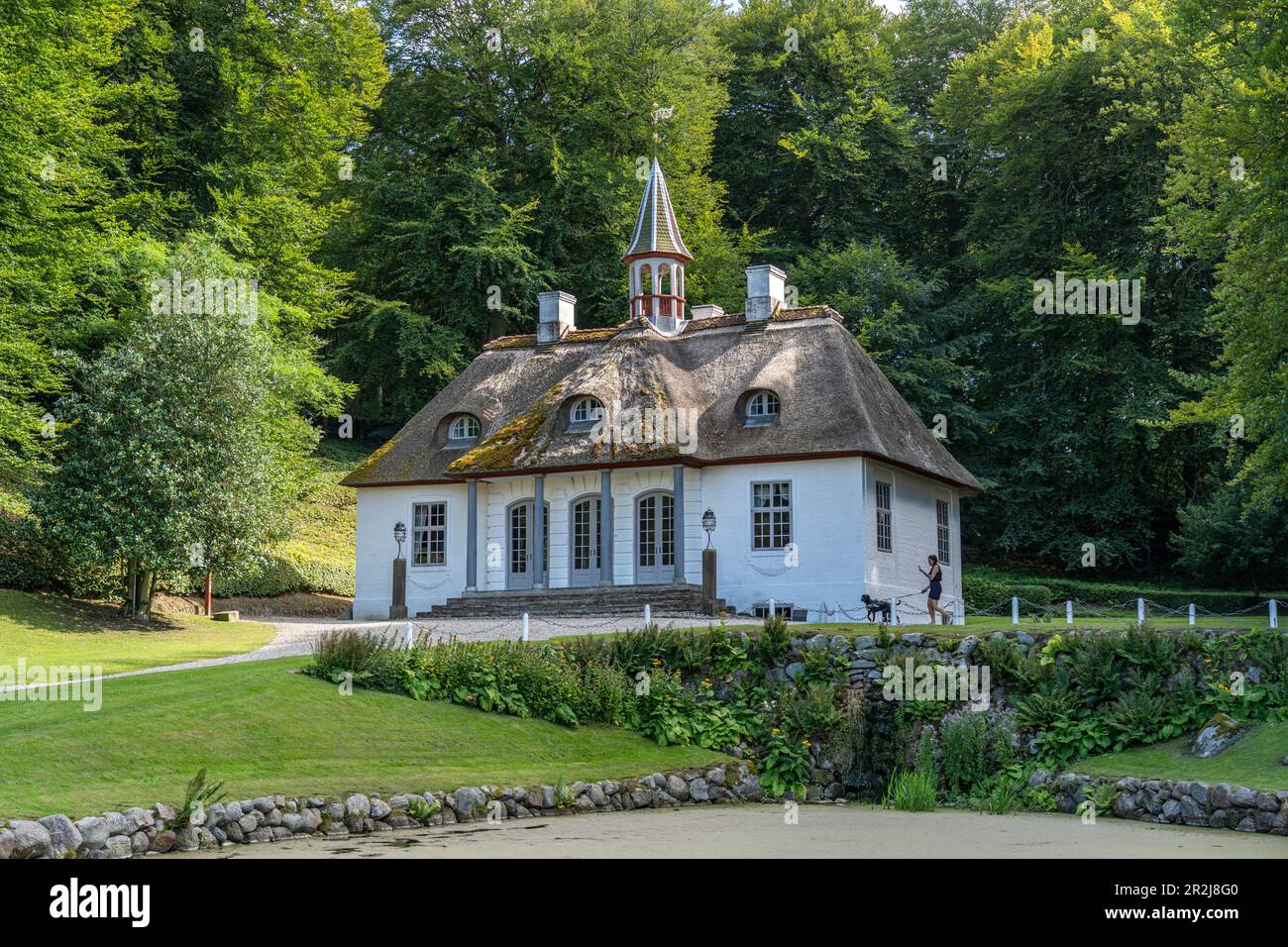 Cottage Liselund Castle, Mon Island, Denmark, Europe Stock Photo - Alamy