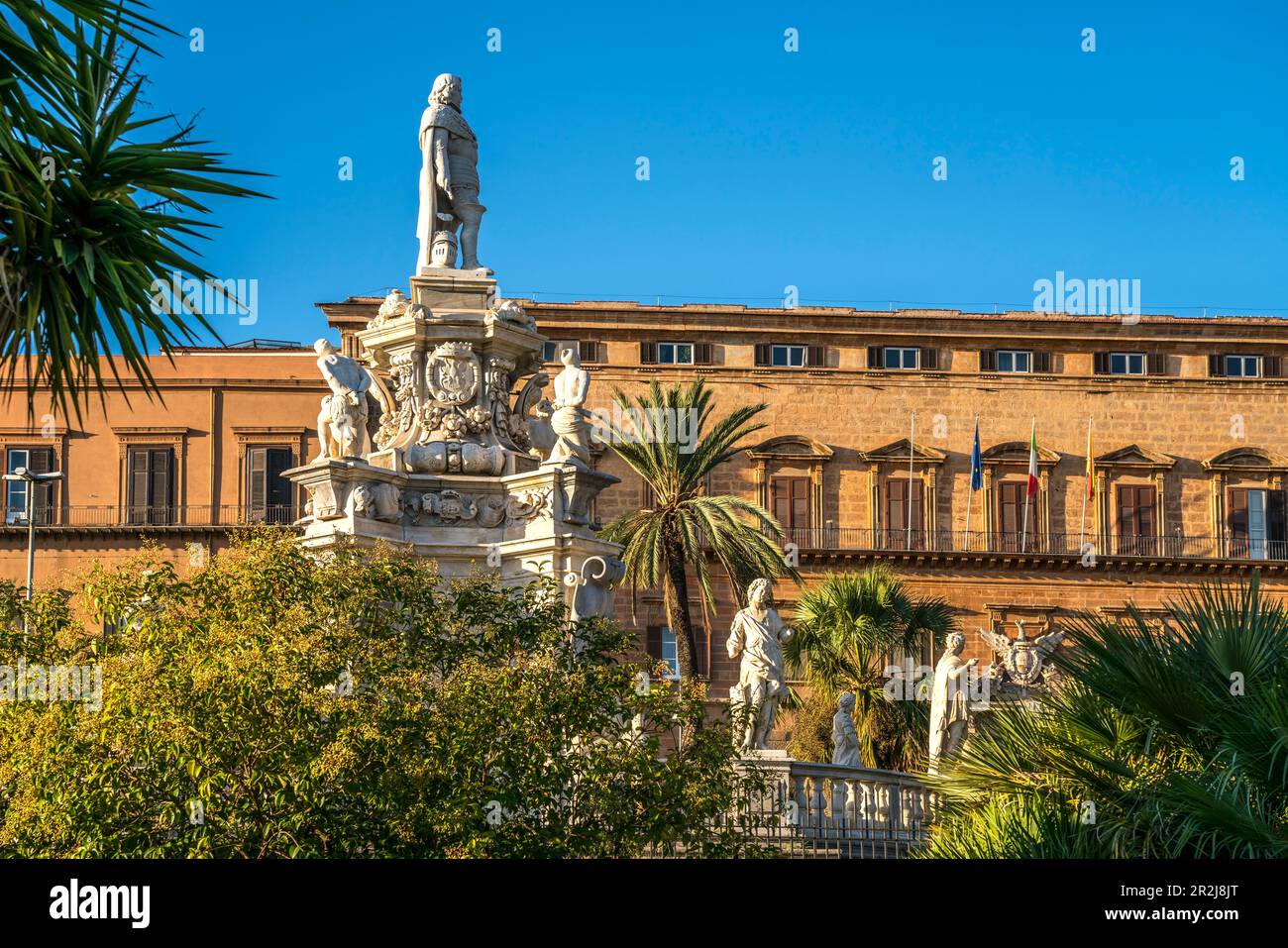 Baroque monument Teatro Marmoreo and the Royal Palace Palazzo dei ...
