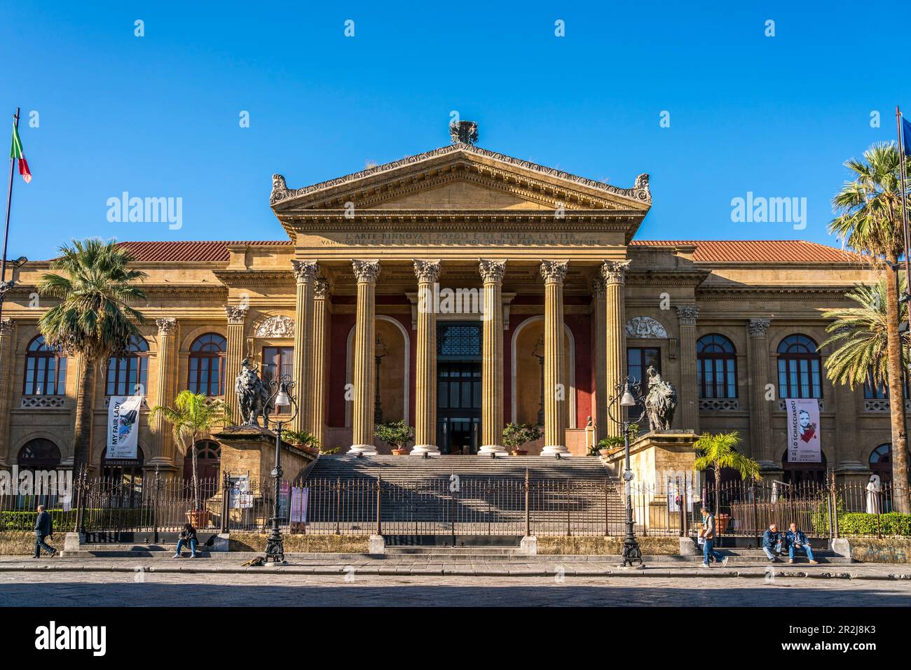 Palermo's Teatro Massimo opera house, Palermo, Sicily, Italy, Europe ...