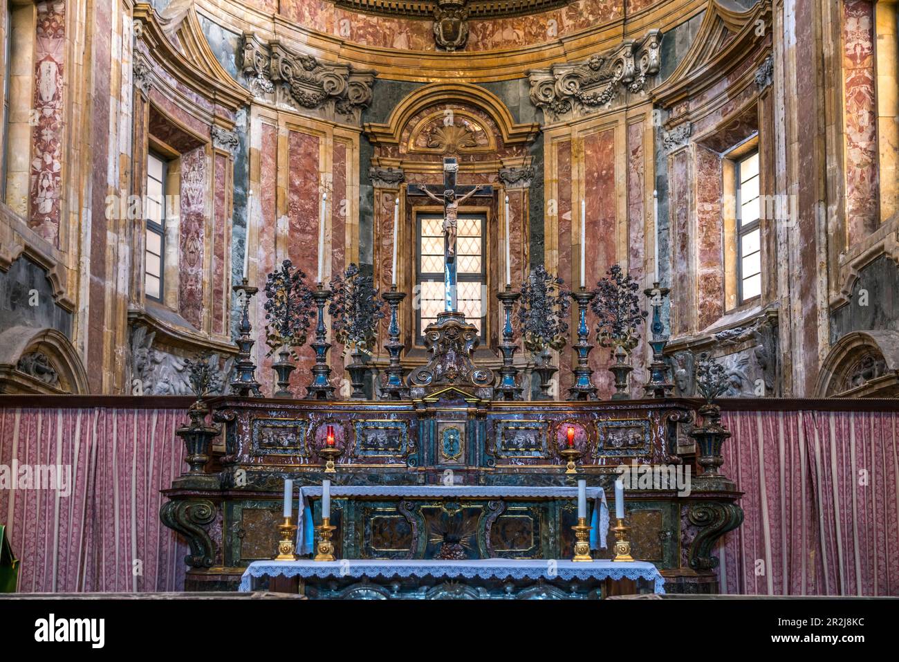 Altar in the interior of the Basilica of San Giuseppe dei Teatini ...