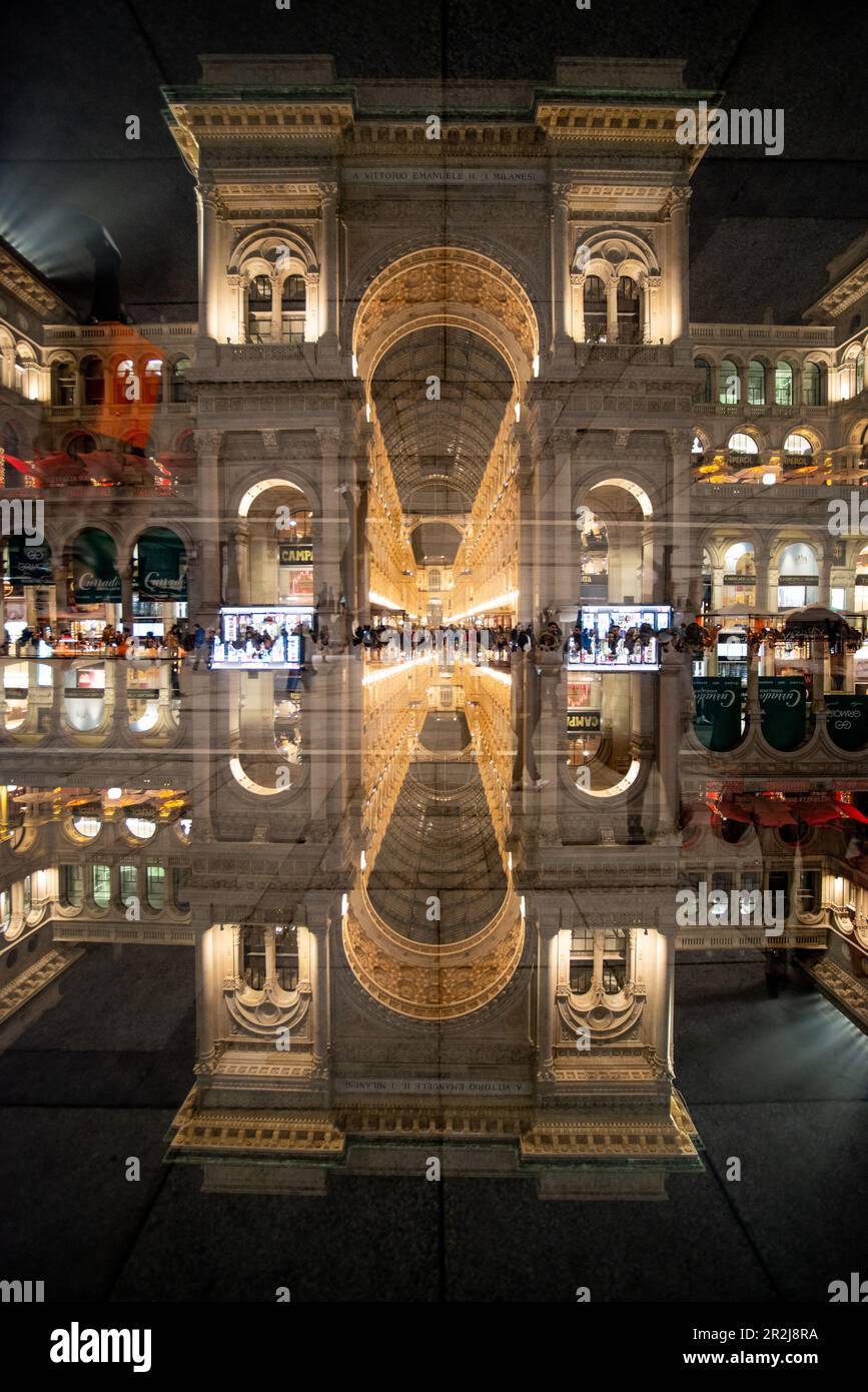 The Vittorio Emanuelle shopping galleries in Milan, Italy Stock Photo ...