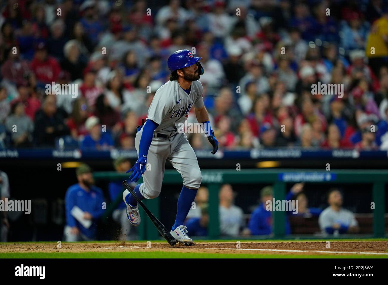 Chicago Cubs' Dansby Swanson plays during the fourth inning of a ...