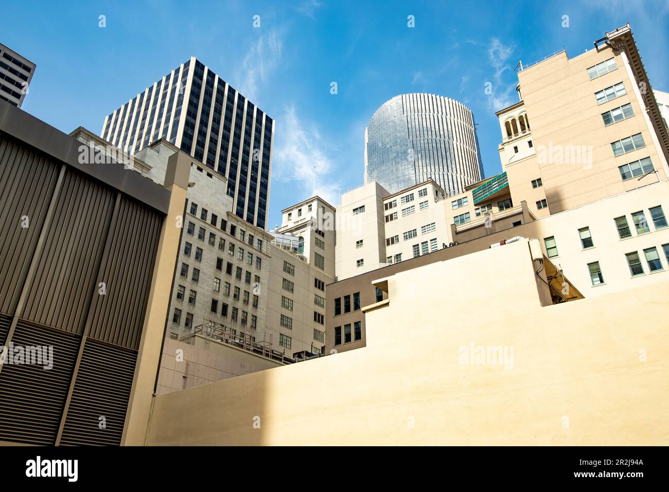Wide angle street scene in downtown San Francsico Stock Photo - Alamy
