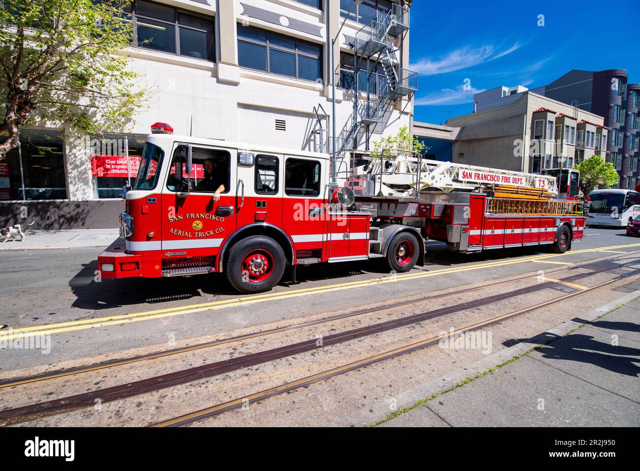 San Francisco Fire Brigade truck Stock Photo - Alamy