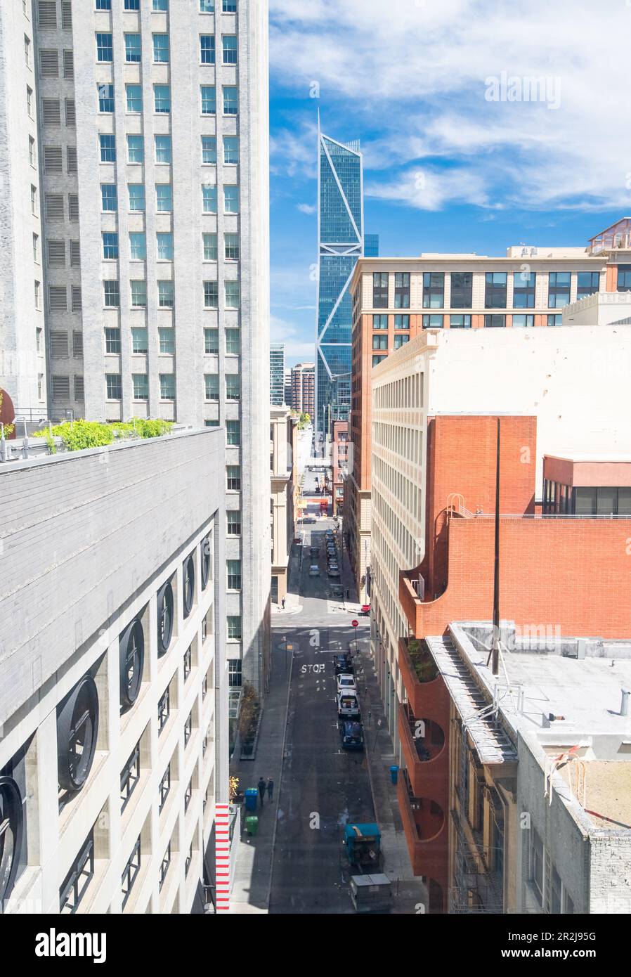 Wide angle street scene in downtown San Francsico Stock Photo - Alamy