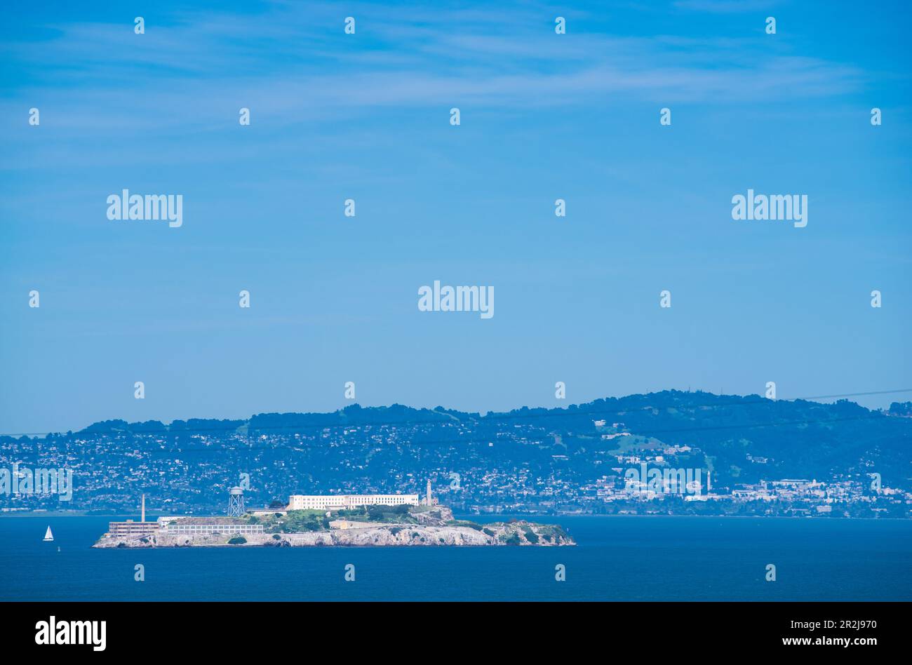 View of the famous Alcatraz Prison island Stock Photo - Alamy