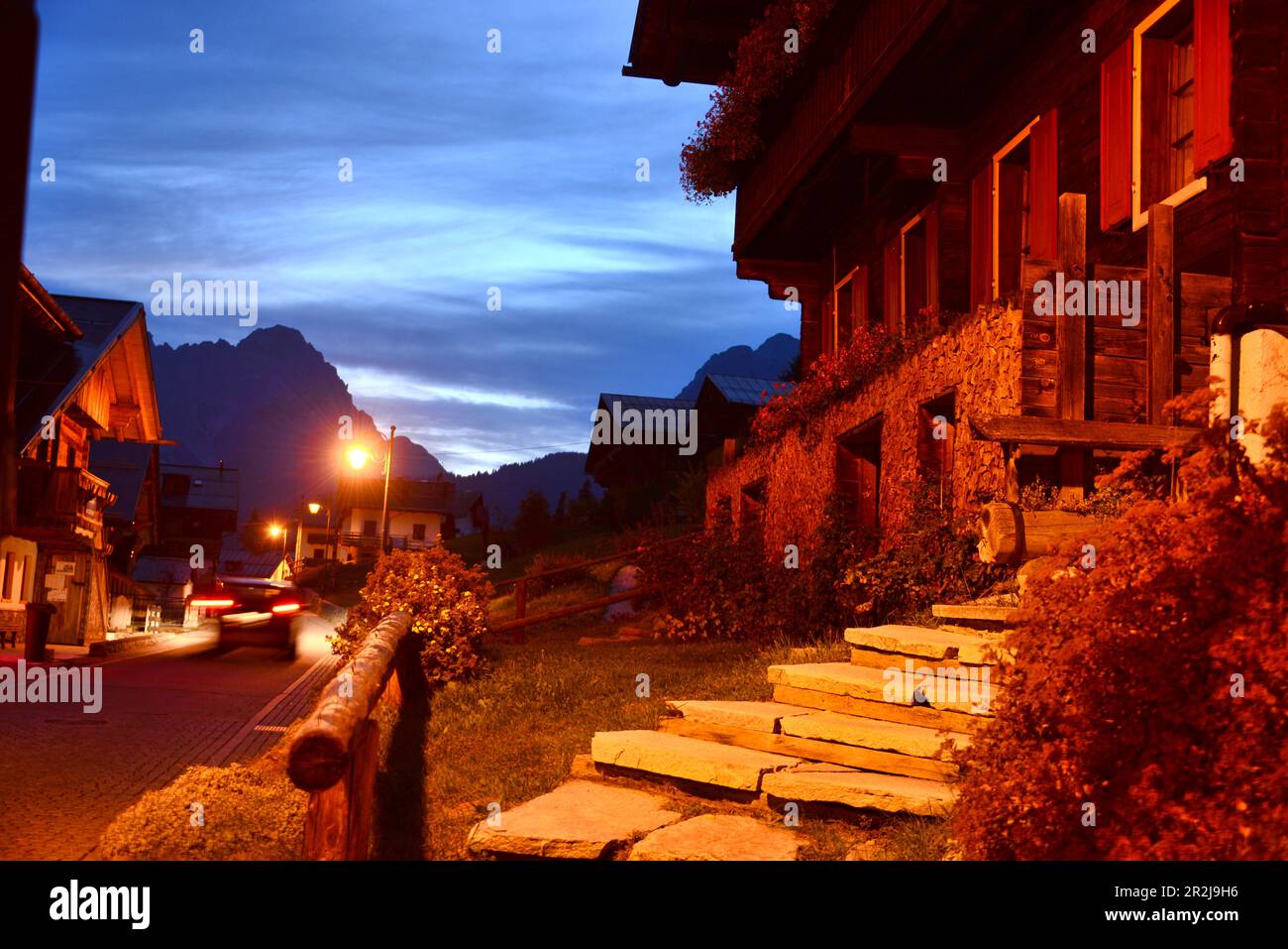 in the historic Borgata part of Sappada in the Carnic Alps of Friuli ...