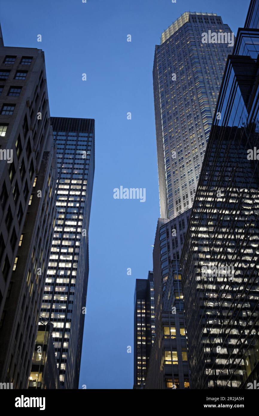 Office buildings in Midtown Manhattan, New York, New York, USA Stock ...