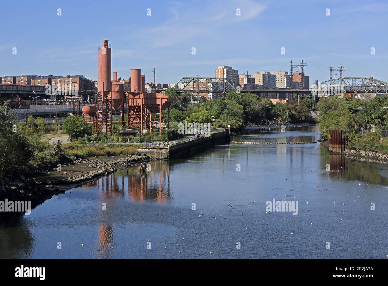 Concrete Plant Park on the North Bronx River, The Bronx, New York, New York, USA Stock Photo - Alamy