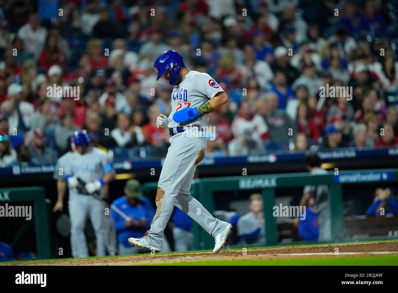 Chicago Cubs' Seiya Suzuki plays during the fifth inning of a baseball ...