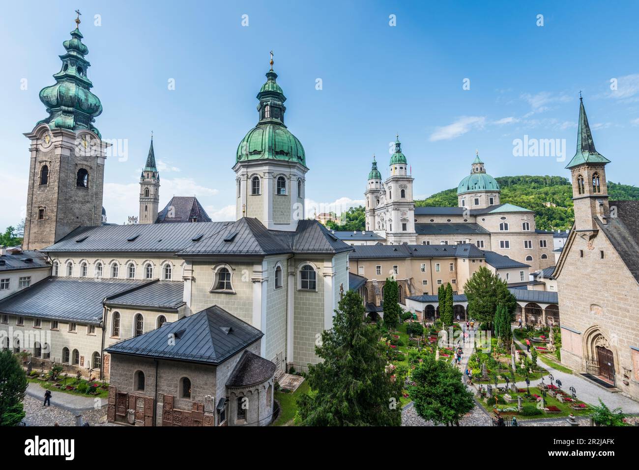 St. Peter's Abbey with cemetery, Franciscan church, cathedral and ...