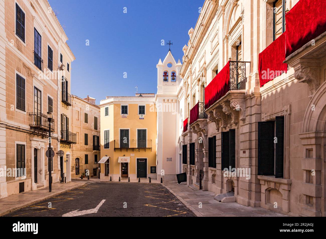 View of colonial buildings in Plaza de la Constitución in the old town ...