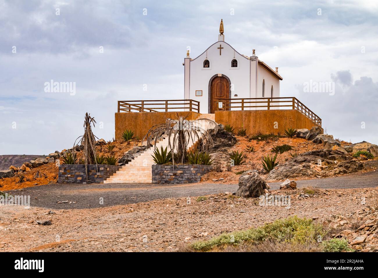 The small chapel Capela de Nossa Senhora de Fátima on Boa Vista, Cape ...