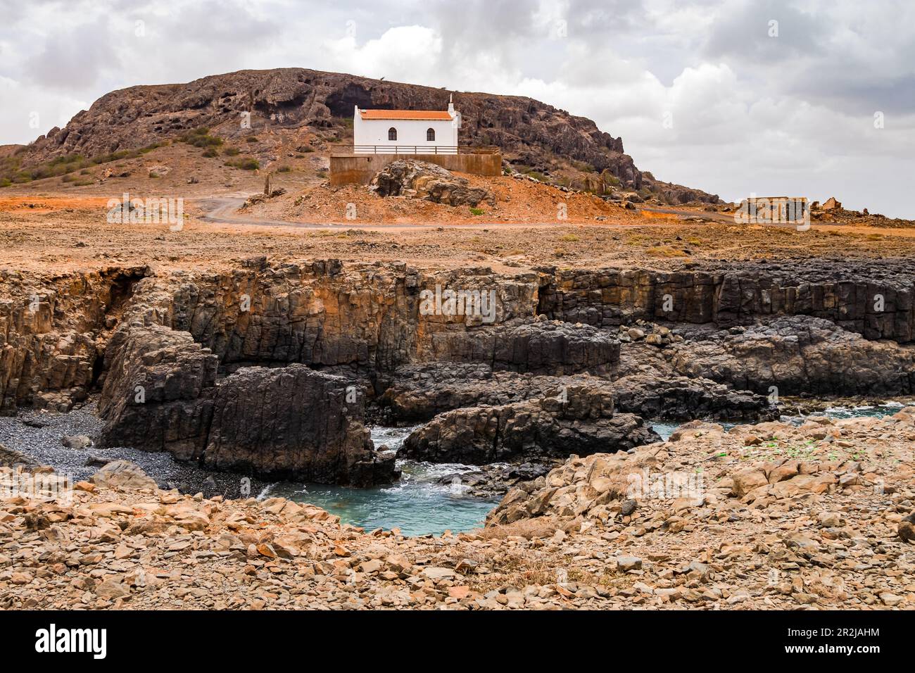 The small seaside Capela de Nossa Senhora de Fátima, Boa Vista Island ...