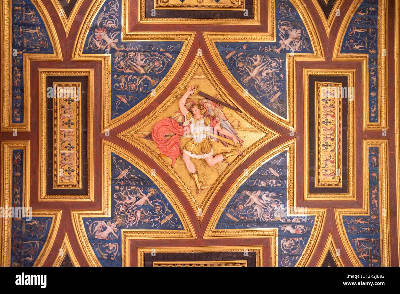 Roman painted ceilings inside the Castel Sant'Angelo in Rome, Italy ...