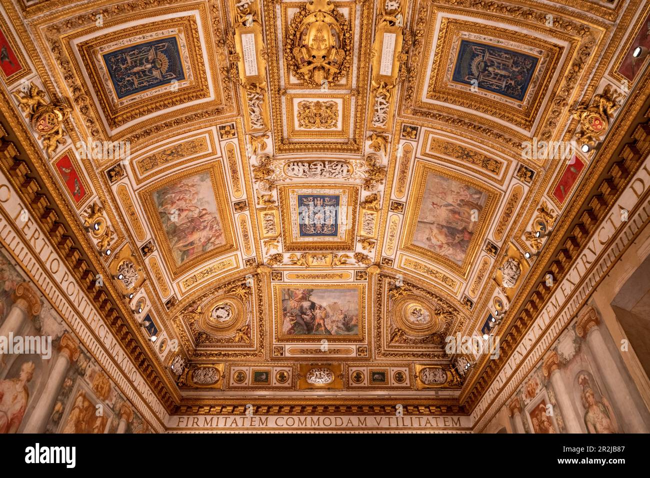 Roman painted ceilings inside the Castel Sant'Angelo in Rome, Italy ...